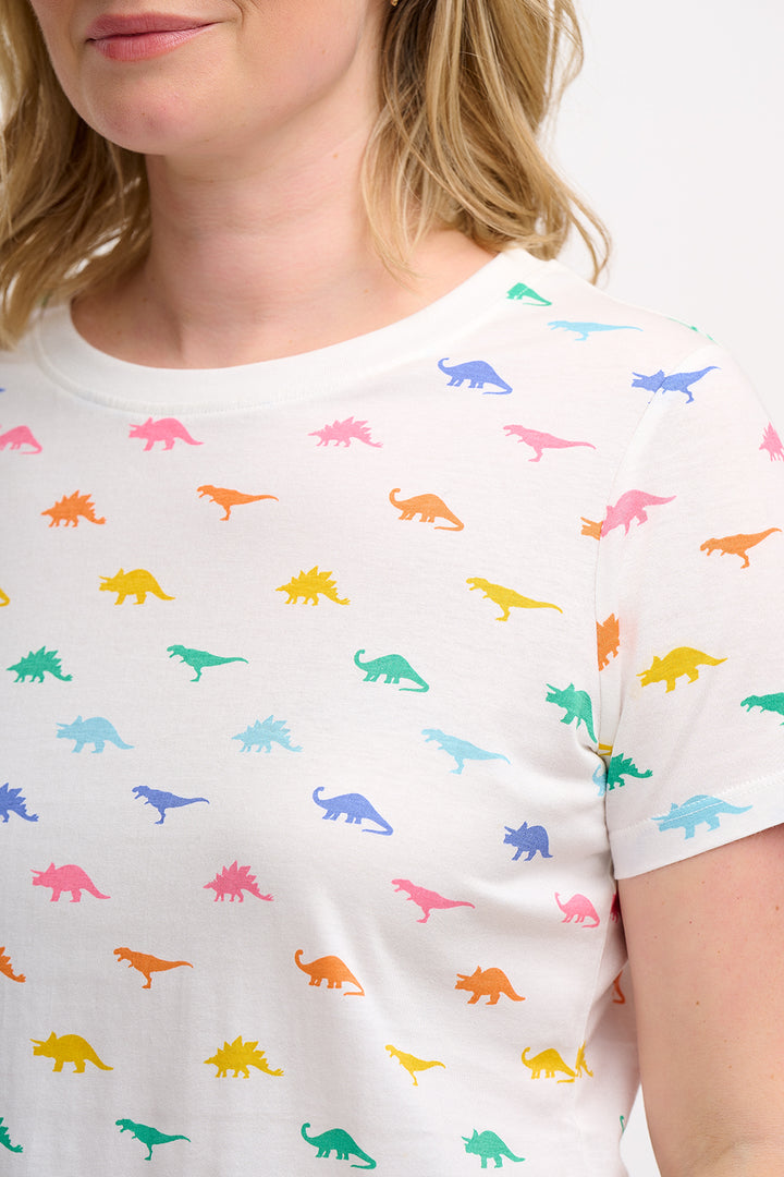 Maggie T-Shirt - Off-White, Rainbow Jurassic Jive – Sugarhill Brighton