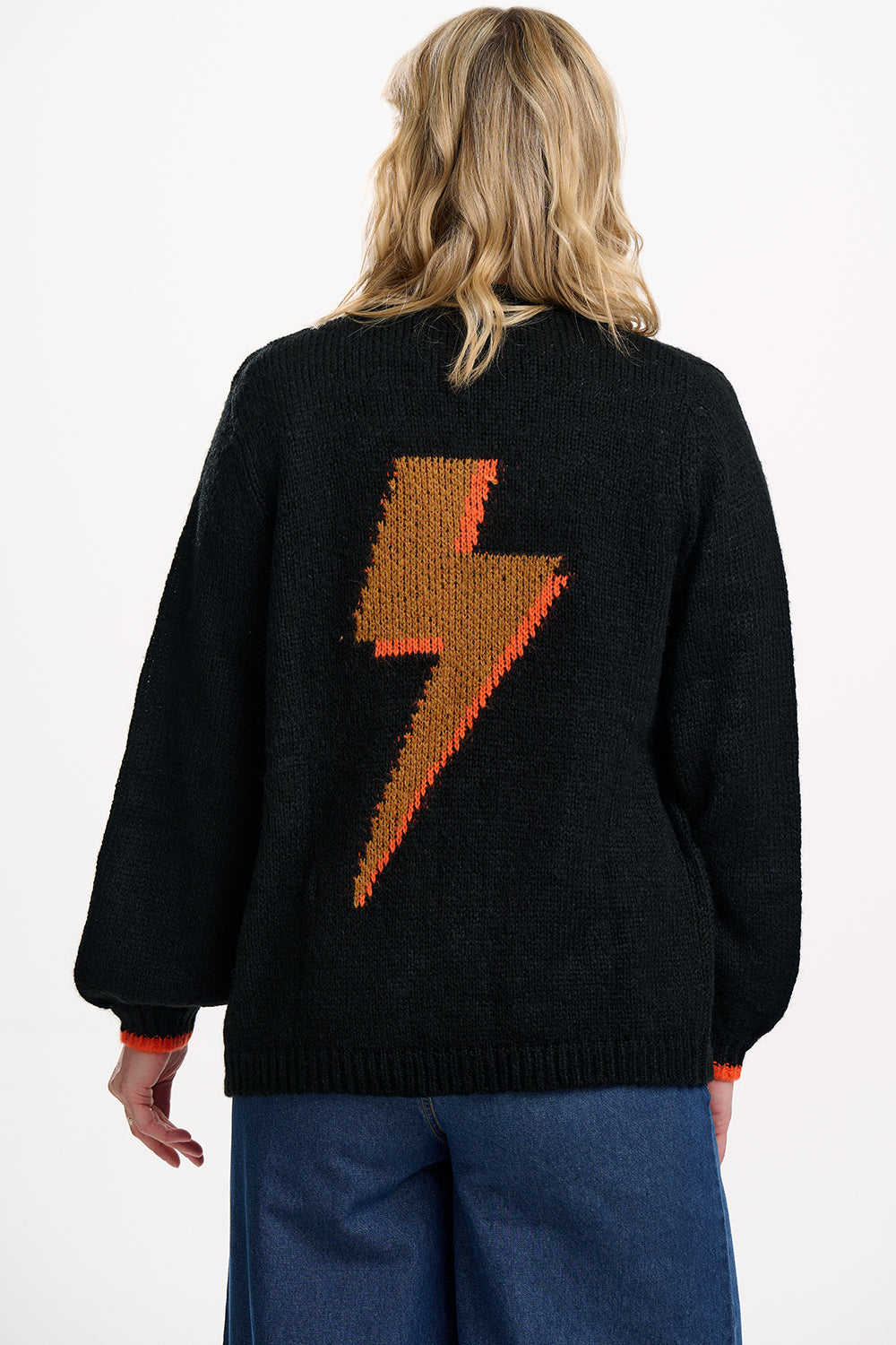 Yvette Cardigan - Black, Lightning Flash – Sugarhill Brighton